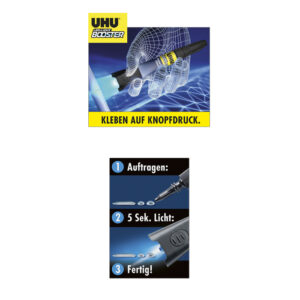 UHU UV LIGHT безцветно кристално моментно лепило